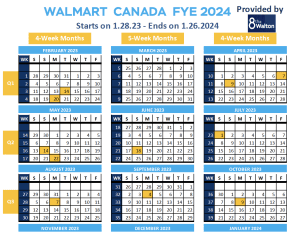 Walmart Fiscal Year Calendar [Free Download] | 8th & Walton