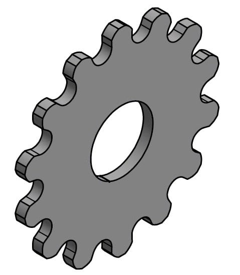 Mus-Max conveyor shaft wheel 206x10 mm – Chipper blades center