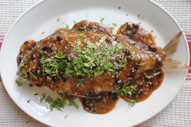 Steamed Whole Fish With Spicy Black Bean Sauce – Not Eating Out in New York