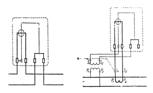 Contorul cu inductie monofazat - schema de principiu
