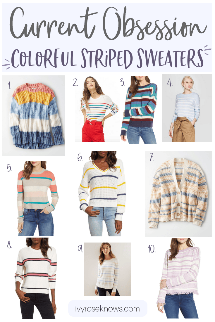 Current Obsession Colorful Striped Sweaters Ivy Rose Knows