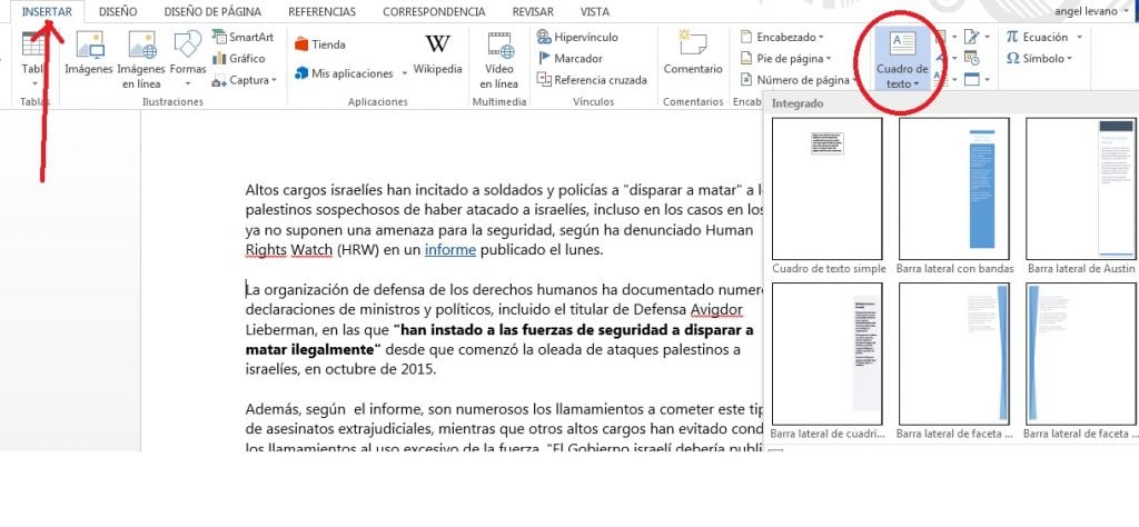 Insertar cuadros de texto en documentos de MS Word - Descargar Word Gratis Insertar cuadros de texto en documentos de MS Word - Descargar Word Gratis