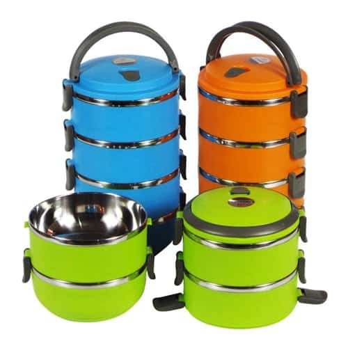 Stainless Steel Lunch Carrier (1, 2, 3 And 4 Layers) - 02682 - Supersavings