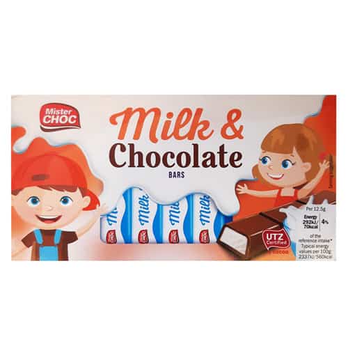 Mister Choc Milk & Chocolate Bars 100g - Supersavings