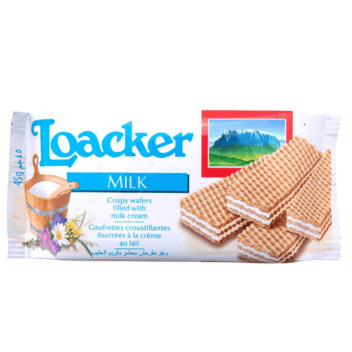 Loacker Milk Crispy Wafers 45g - Supersavings