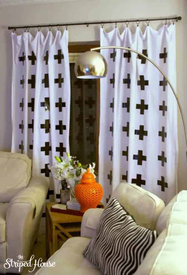 Duck Tape Cross Curtain Tutorial - The Striped House