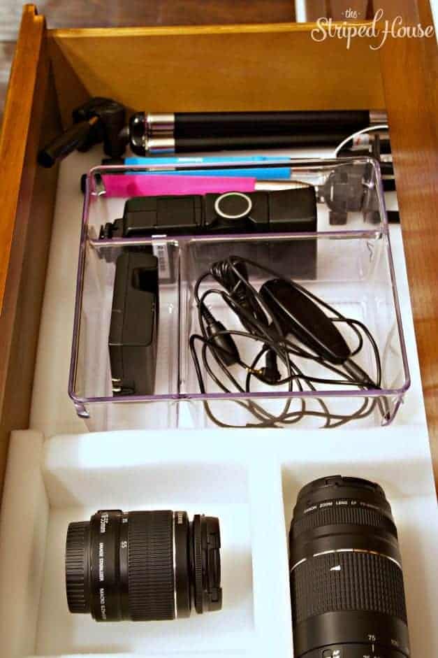 $10 Camera Drawer - The Striped House