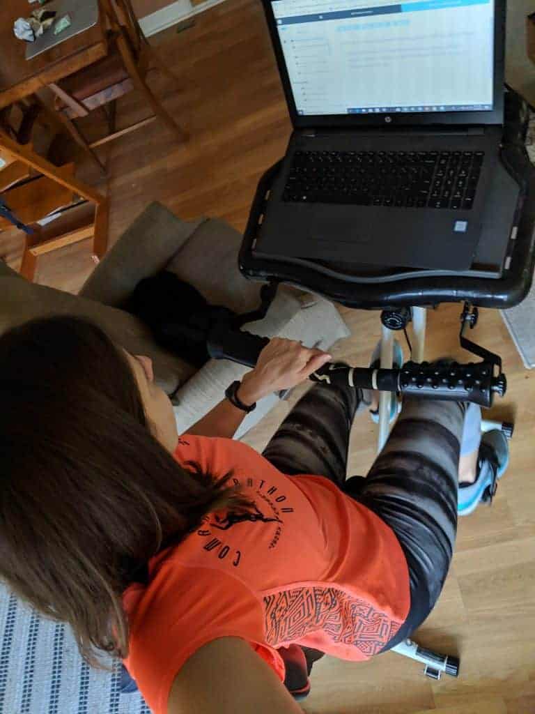 The Best Stationary Bike Desk - Well Balanced Women