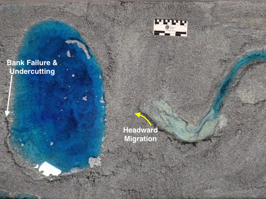 Forced Groundwater Sapping On A Hiking Trail