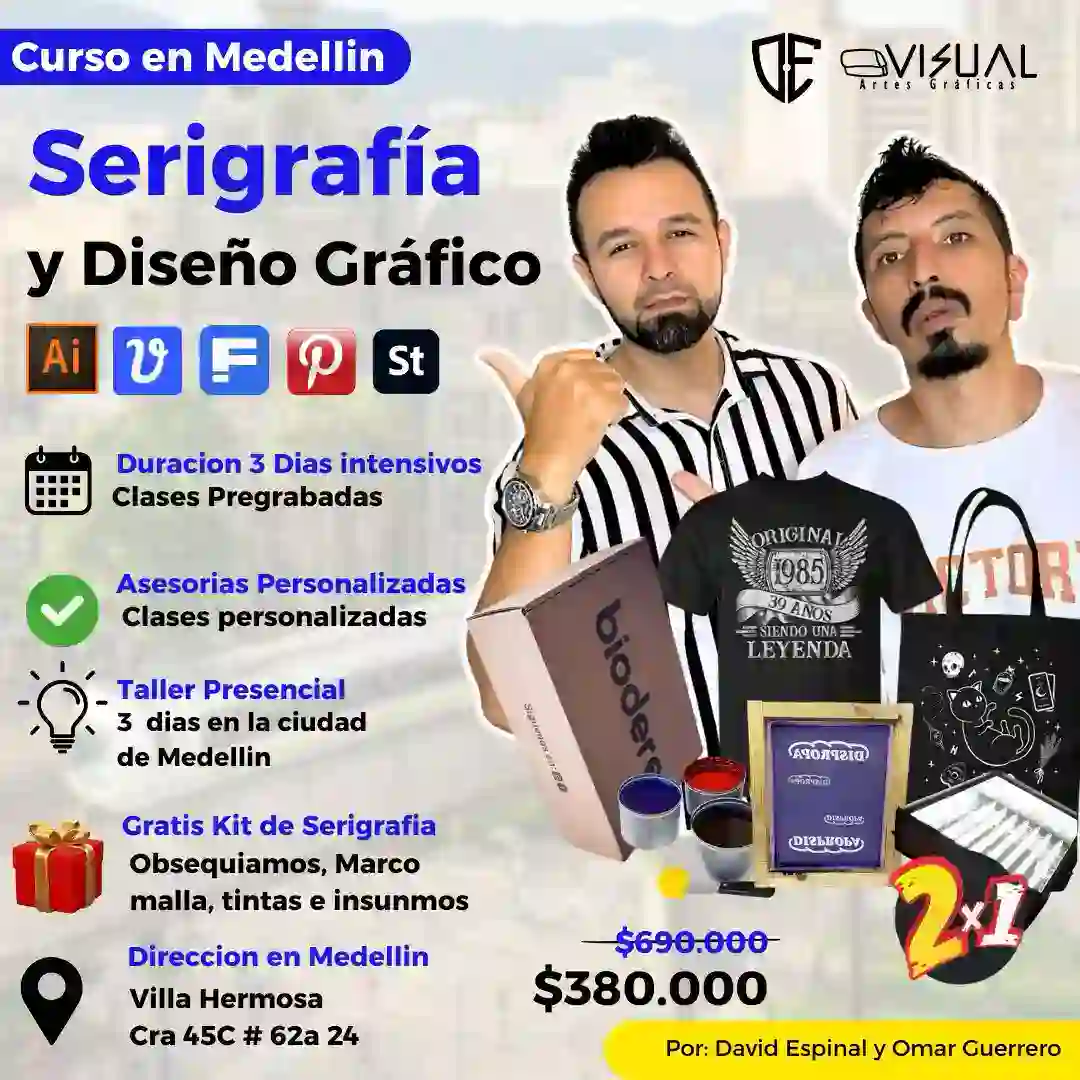 Curso de Serigrafía en Medellín Presencial / 3 Dias Intensivos