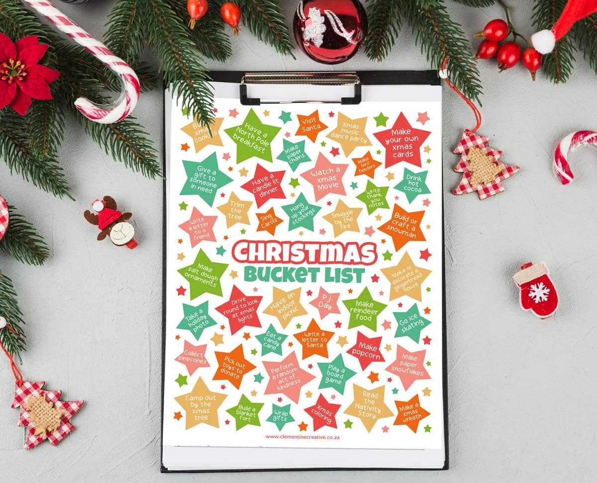 Christmas Bucket List & Activity Ideas {Free Printable} - Clementine ...