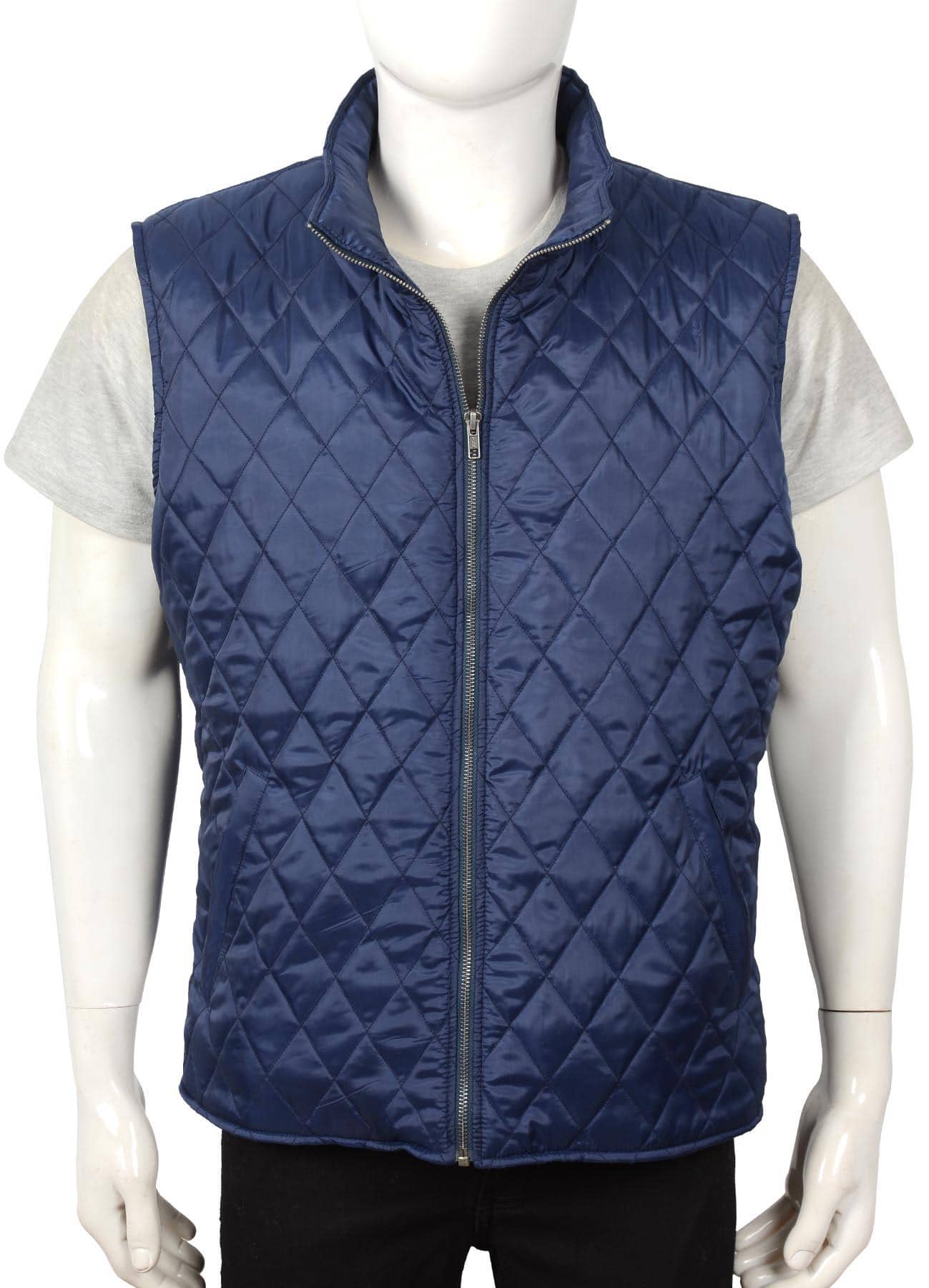 John Dutton Blue Quilted Vest | Yellowstone Jackets