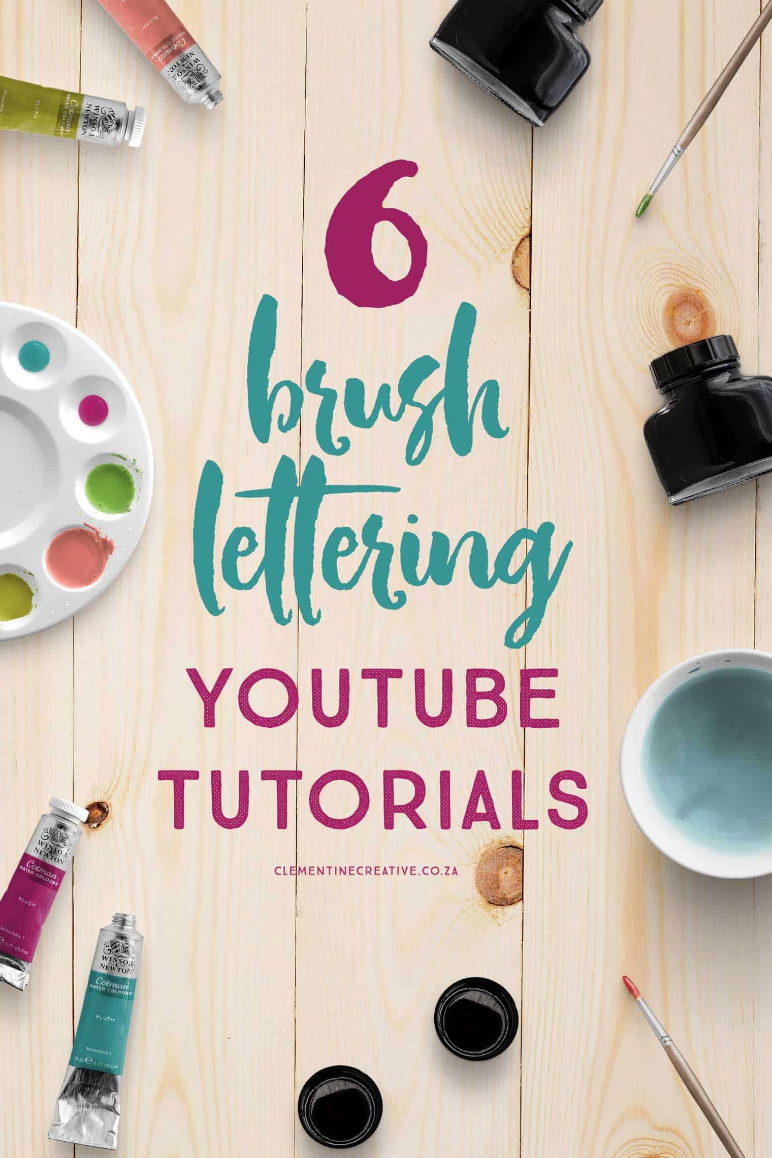 Favourite Water Brush Lettering YouTube Tutorials for Beginners