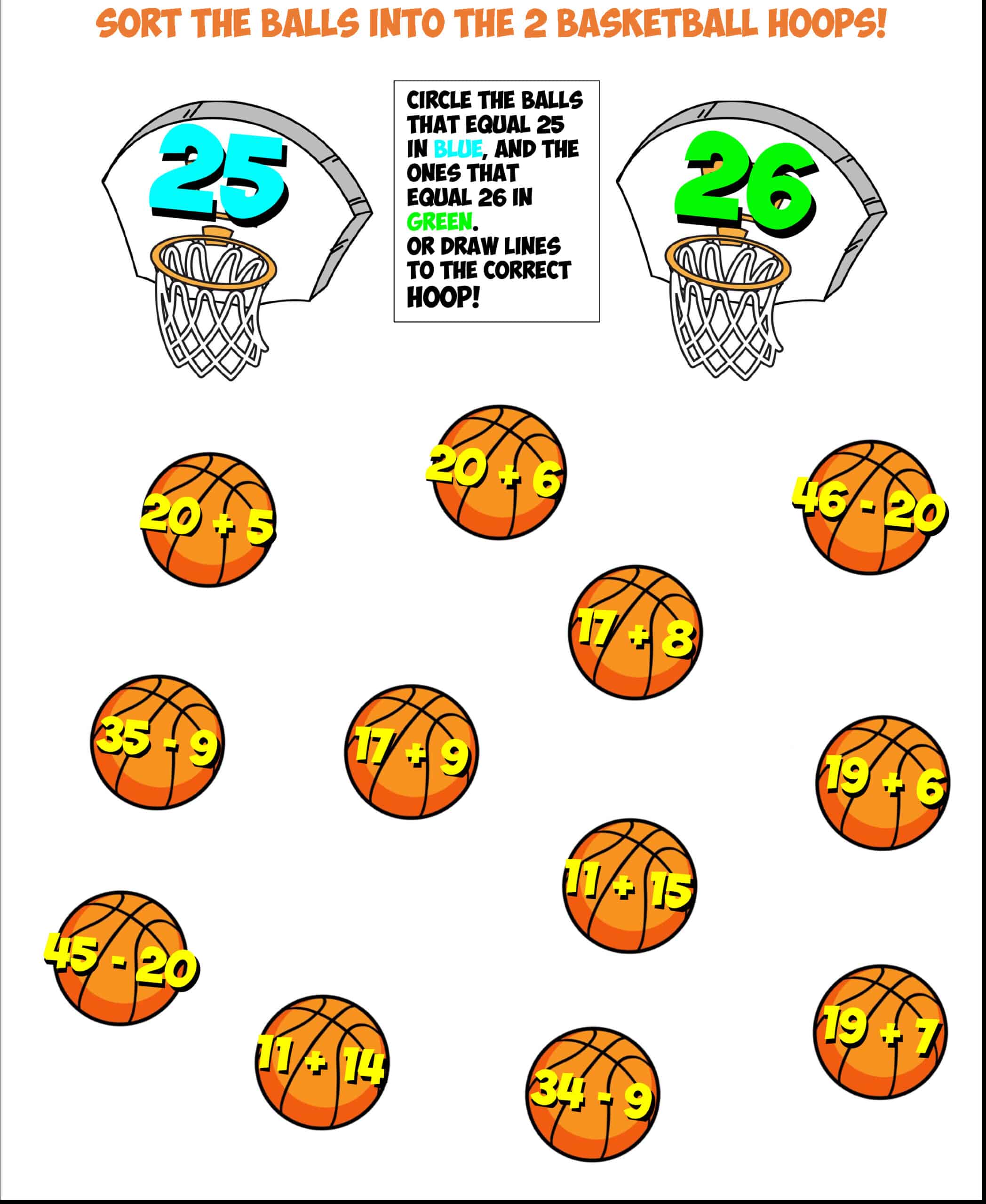 Basketball Sorting #1 - Mr. R.'s World of Math