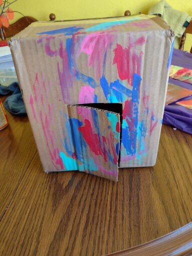 Cardboard Box House for a Lovey