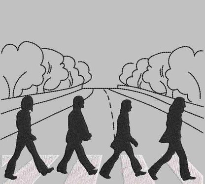 The Beatles embroidery design