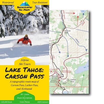 Backcountry Skiing And Ski Touring Maps Lake Tahoe Carson Pass