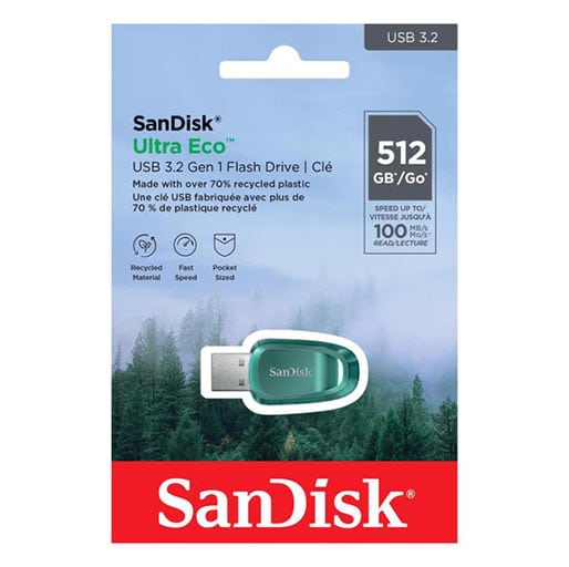 Sandisk Ultra Eco Flash Drive USB 3.2 512GB Green SDCZ96-512G-G46 ...