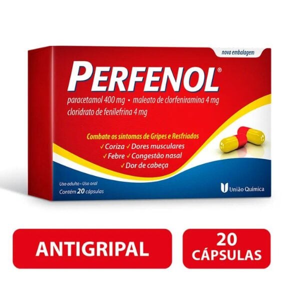 Perfenol Paracetamol 400mg + Cloridrato Fenillefrina 4mg + Maleato de ...
