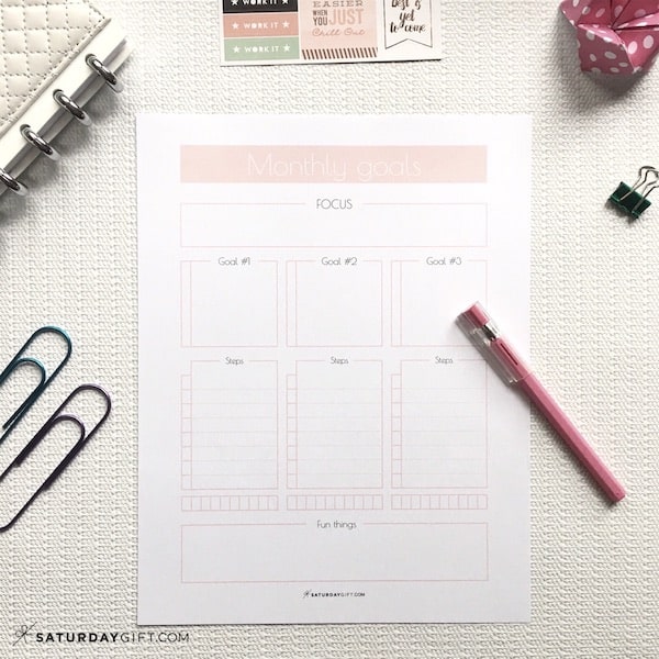 20+ Goal-Setting Printable Worksheets To Help You Accomplish Your Goals ...