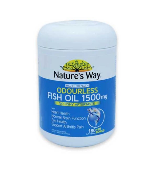 NATURE’S WAY ODOURLESS HIGH STRENGTH FISH OIL 1500MG – Unique Pharmacy