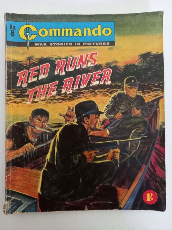 Commando Comic No. 008 - Red Runs The River - LetsGoCommando
