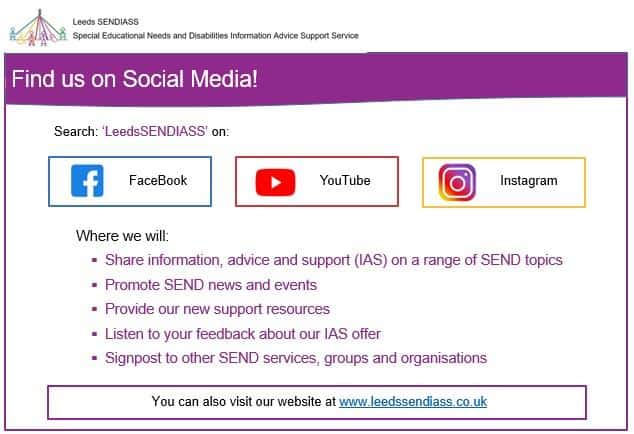 Leeds SENDIASS Social Media! - Endorphins Group UK
