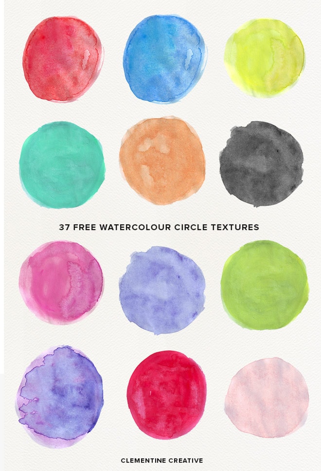 Watercolor Circles {Free Clip Art}