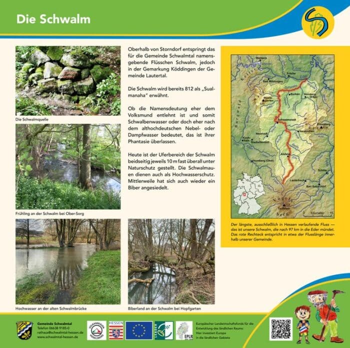 Infotafel Die Schwalm - Gemeinde Schwalmtal | Hessen