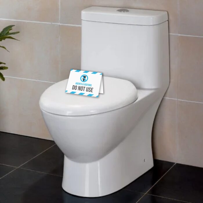 Toilet Notice Tent Signs – Studio 4 Signs