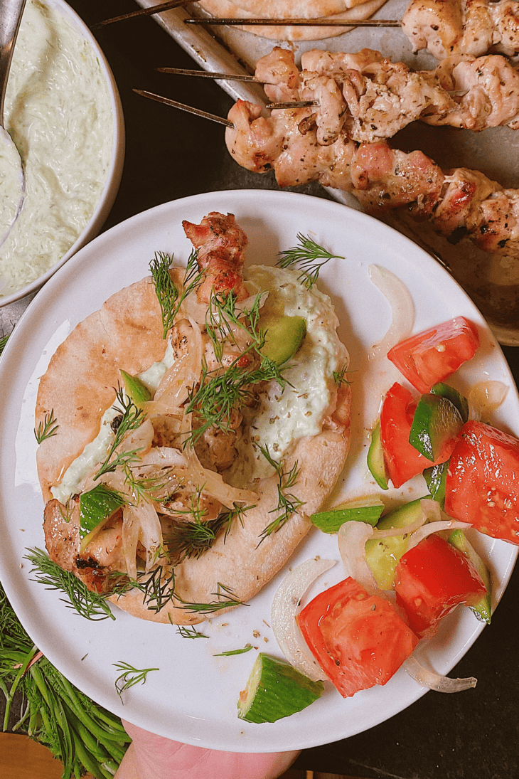 Grilled Chicken Pitas Recipe