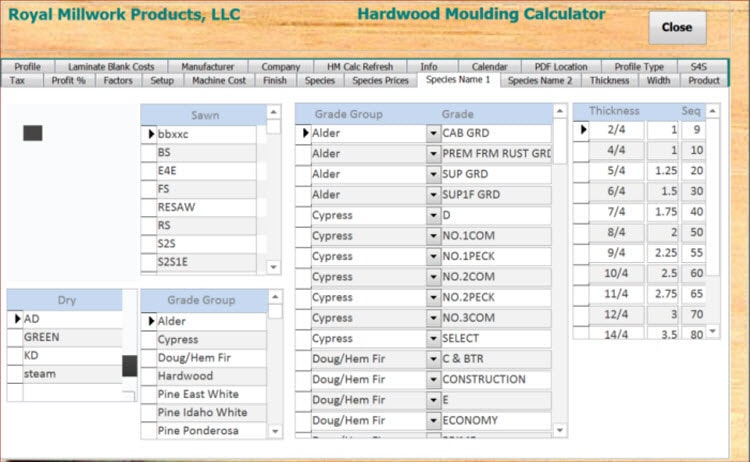 Cloud base millwork pricing system accurately fast and easy to use