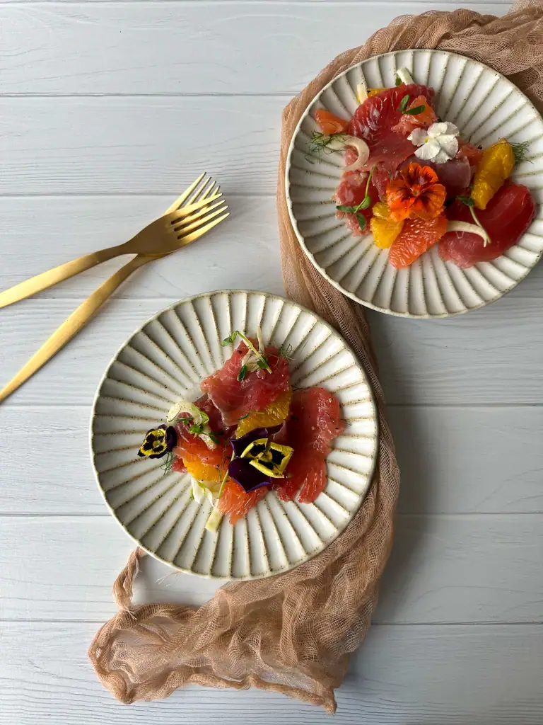 Tuna Crudo with Citrus and Rose' Wine Vinegar | Italian Kitchen Confessions