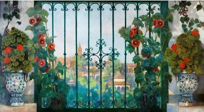 Gustavo Bacarisas en Sevilla, sus obras principales