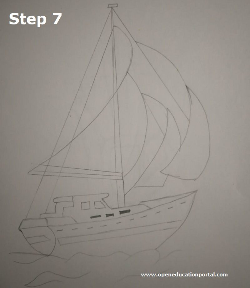 How to Draw a Ship | Step-By-Step Tutorial for Easy Ship Drawing