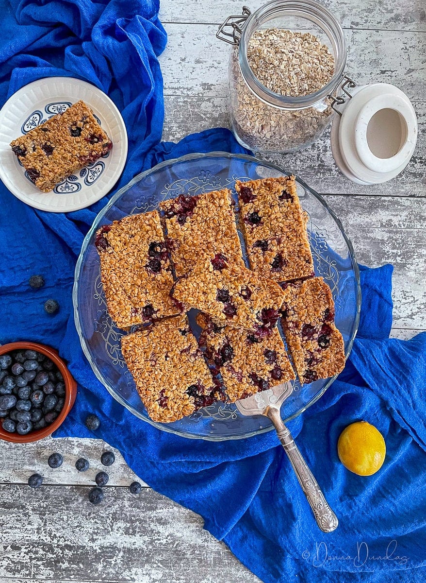 Blueberry Flapjacks - Easy Midweek Meals and More by Donna Dundas