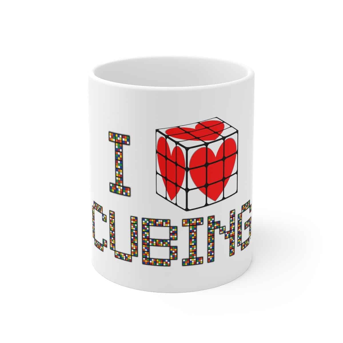 I Heart CUBING Rubik's Cube Mug (11oz) - Cool Cube Merch