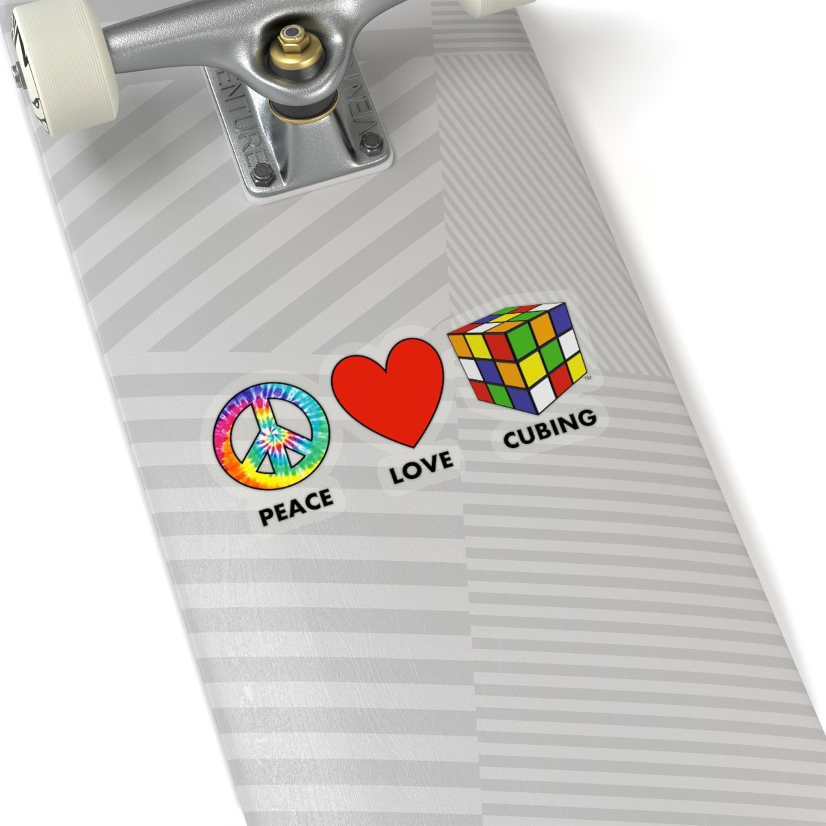 Peace Love Cubing Rubik's Cube Sticker - Cool Cube Merch