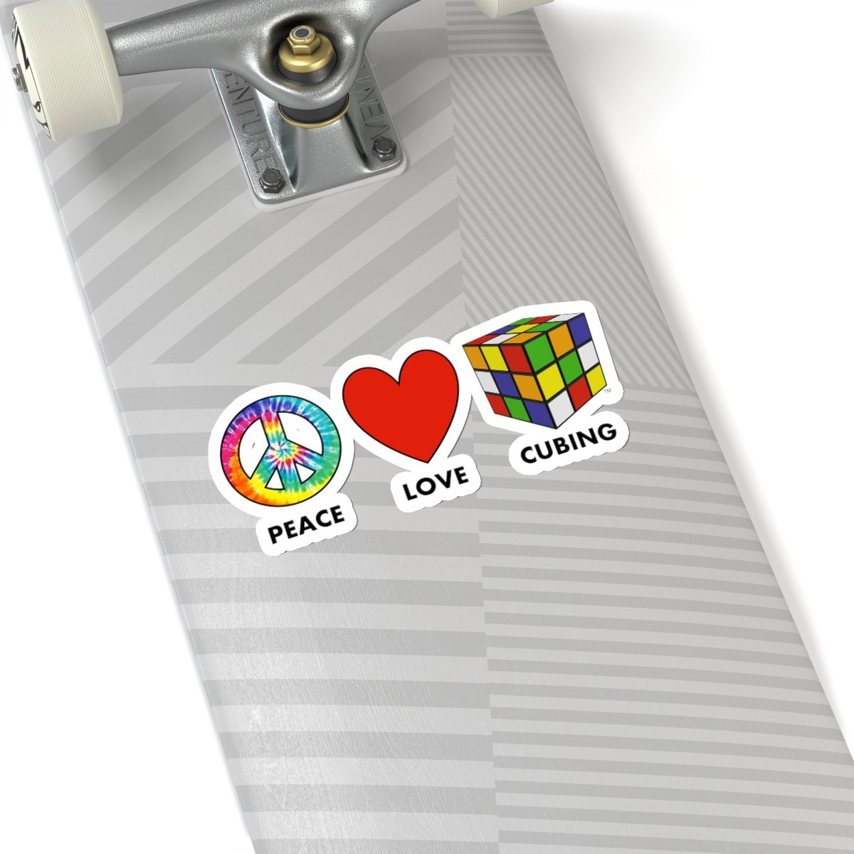Peace Love Cubing Rubik's Cube Sticker - Cool Cube Merch