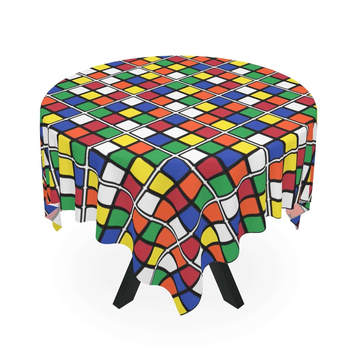 Rubik's Cube Tablecloth For A Speedcuber's Birthday Party - Cool Cube Merch