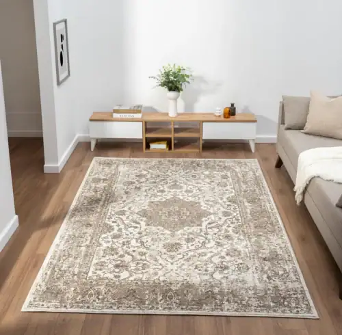Grace Grace Vintage Star Rug, Cream Beige - Fletcher Designer Interiors