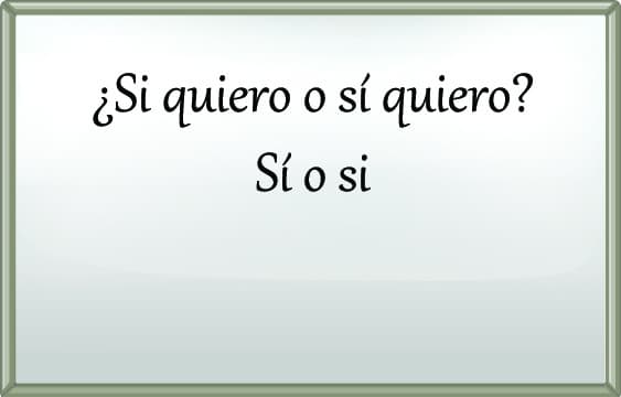 Diferencia entre si y sí. | Letras al Gusto