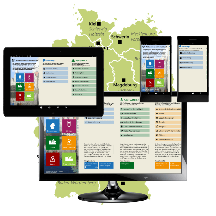 Welcome App Concept | Ein Projekt der IT hilft gGmbH