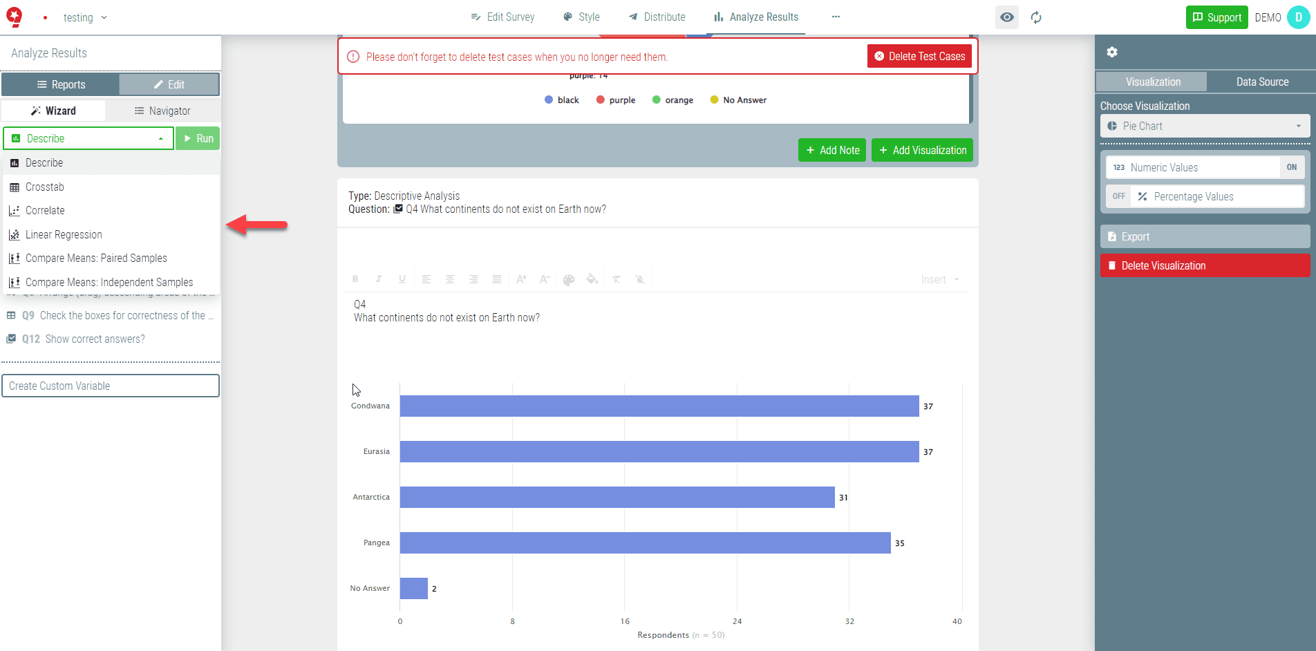 Analyzing Data - Questionstar
