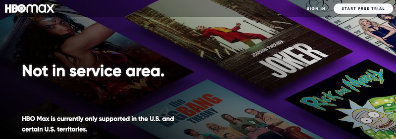 Så här åtgärdar du felmeddelandet HBO MAX Not in Service Area