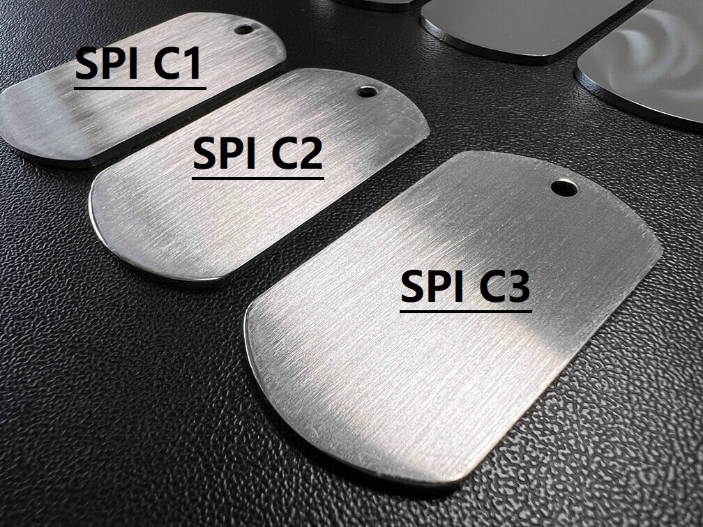 SPI Mold Finish Guide Plaque: in Plastic & Steel