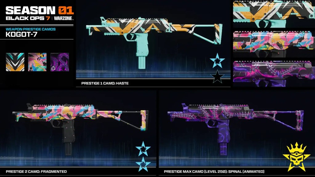 All Black Ops 7 Season 1 Weapon Prestige Camos and How To Unlock ...