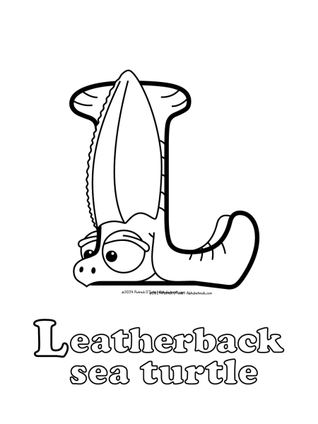 leatherback sea turtle coloring page