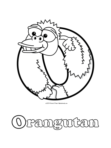 free printable orangutan coloring pages