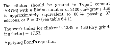 Grinding work index according to Bond - INFINITY FOR CEMENT EQUIPMENT